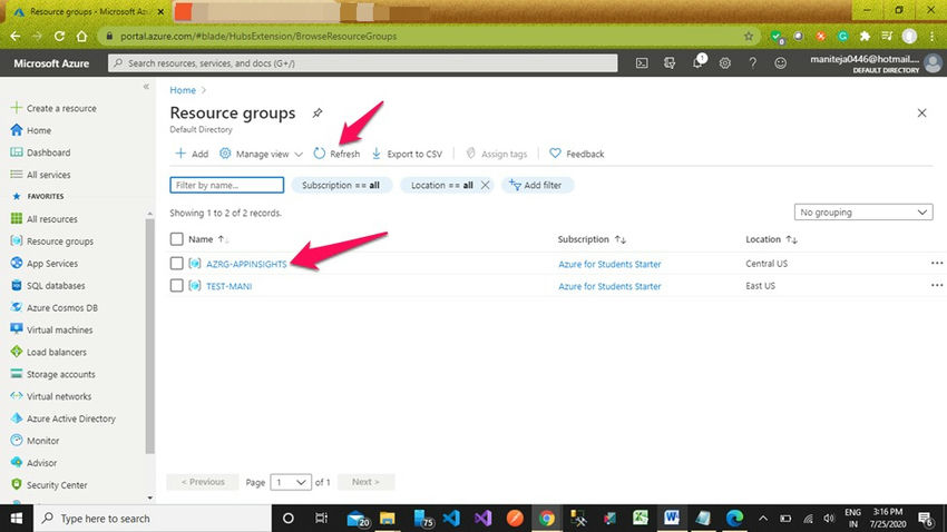 Application Insights In Mvc Core Web Api Core And Entity Framework Core